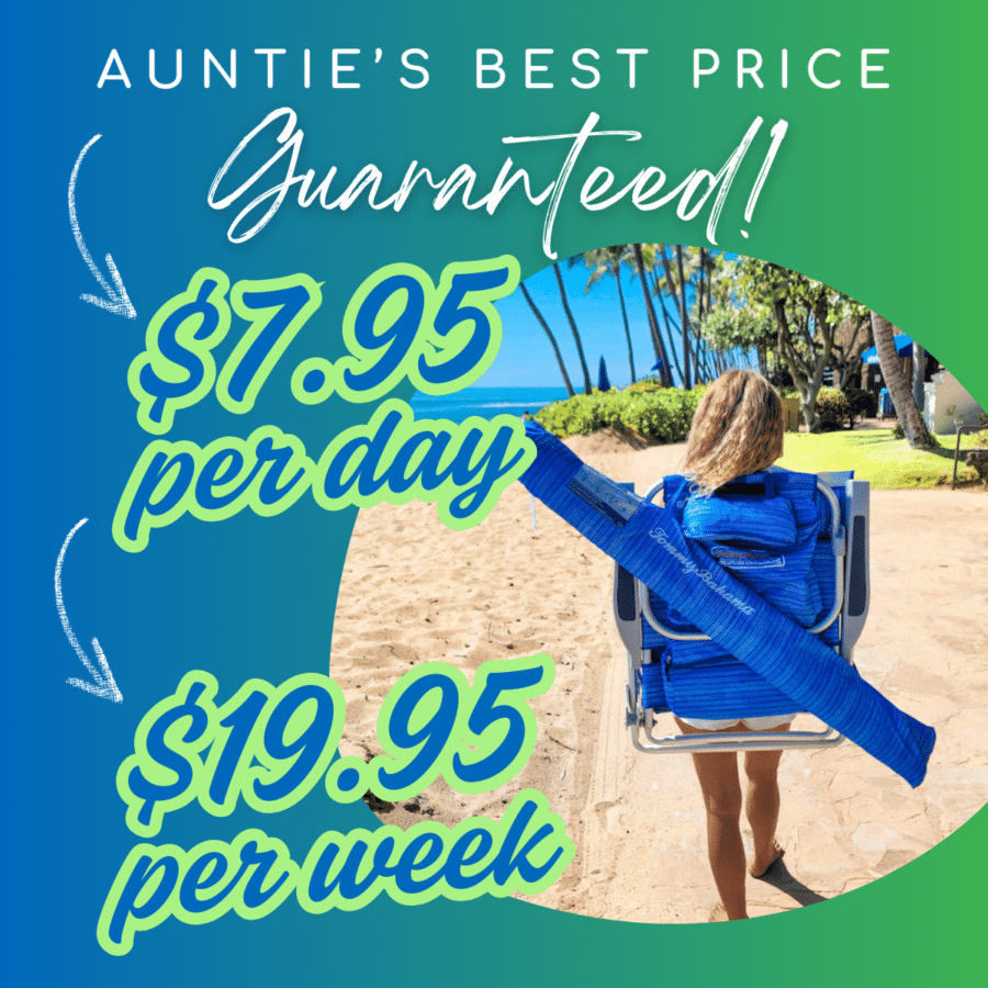 Maui Beach Chair Rentals in Kihei | 50% Off! - Auntie Snorkel